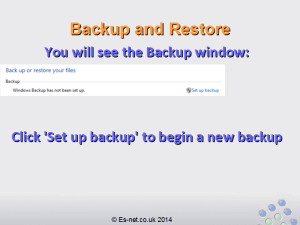 Simple Guide to Backup And Restore in Windows