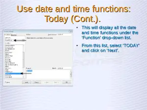 Advanced Spreadsheets – Date and Time Functions