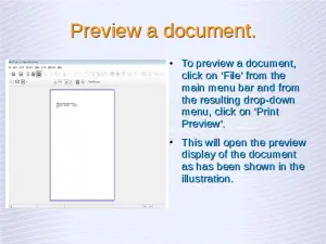 Word Processing – Preview and Print