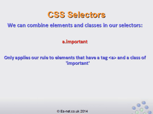 Understanding CSS Selectors