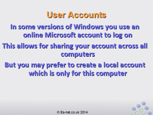 Creating User Accounts in Windows