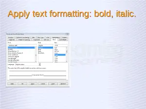 Word Processing – Formatting Text
