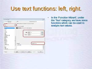 Advanced Spreadsheets – Text Functions