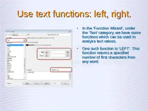 Advanced Spreadsheets – Text Functions