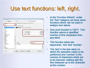 Advanced Spreadsheets – Text Functions