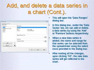 Advanced Spreadsheets – Add and delete a data series in a chart